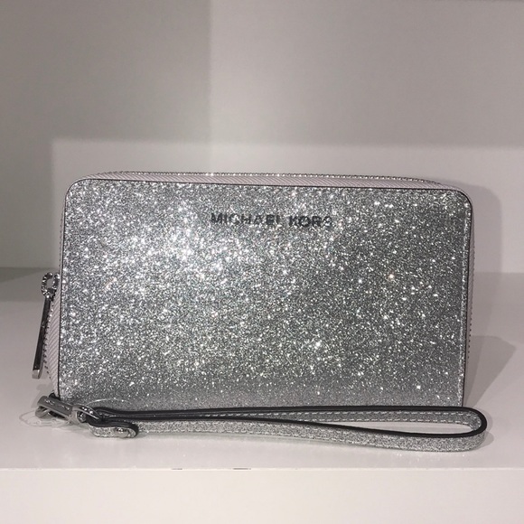 Michael Kors | Bags | Michael Kors Glitter Sparkle Phone Wallet ...